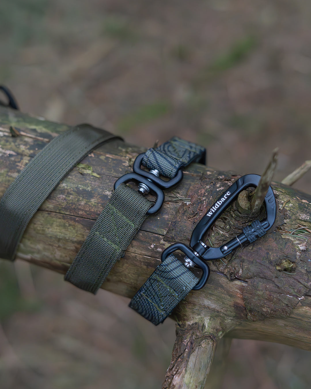 Wildbarc | Green Topographic Print Waterproof Dog Lead | Trail Control